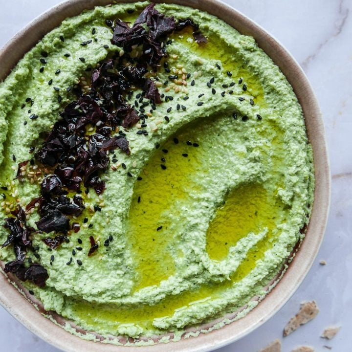 Edamame Hummus - Six Hungry Feet - Appetizer - Side Dish