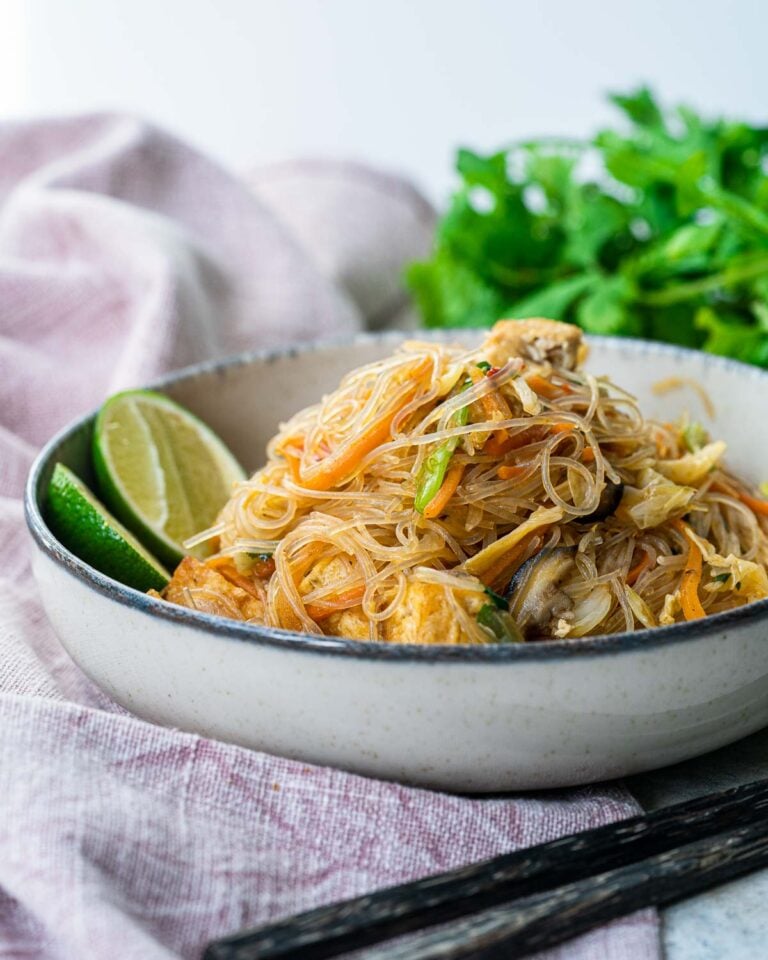 Pad Woon Sen (Glass Noodle Stir-Fry) - Six Hungry Feet