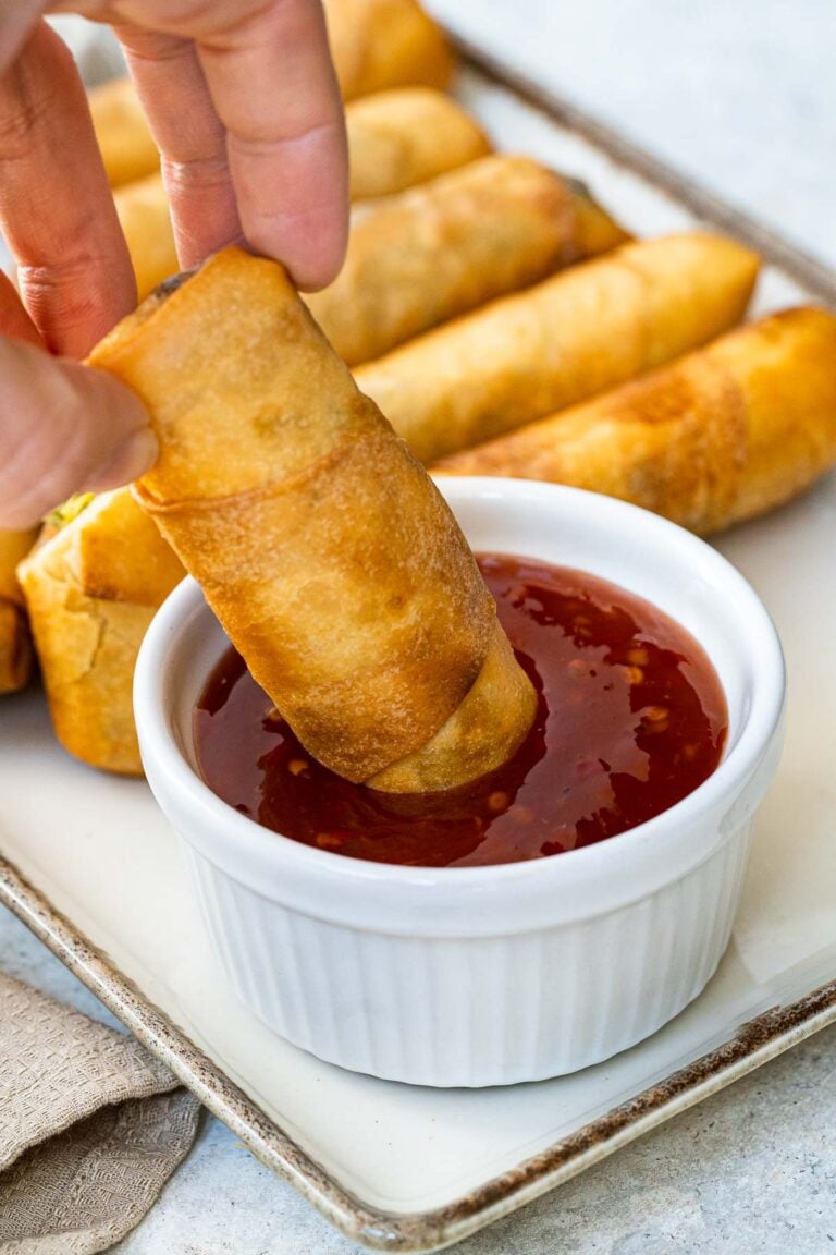 Crispy Vegan Spring Rolls - Six Hungry Feet