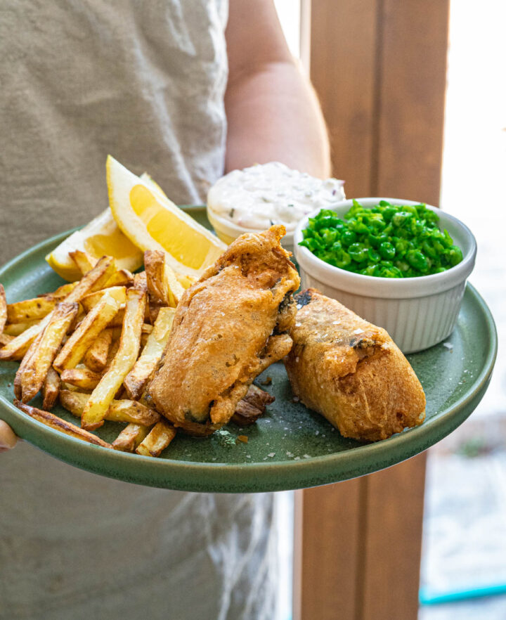 Vegan Fish and Chips Recipe - Six Hungry Feet