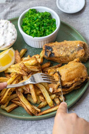 Vegan Fish and Chips Recipe - Six Hungry Feet