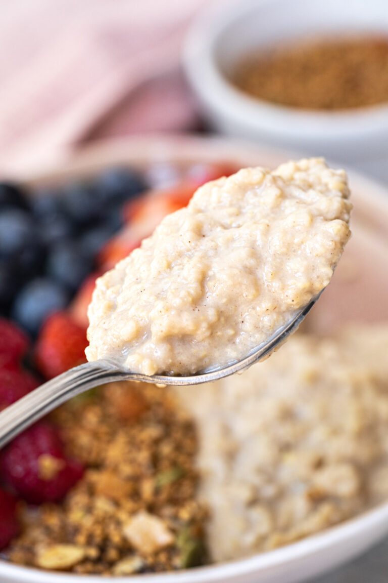 Creamy Millet Porridge with Fruit - Six Hungry Feet