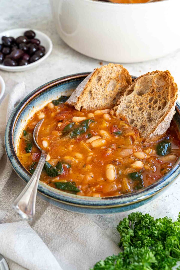 Tomato and White Bean Soup - Six Hungry Feet