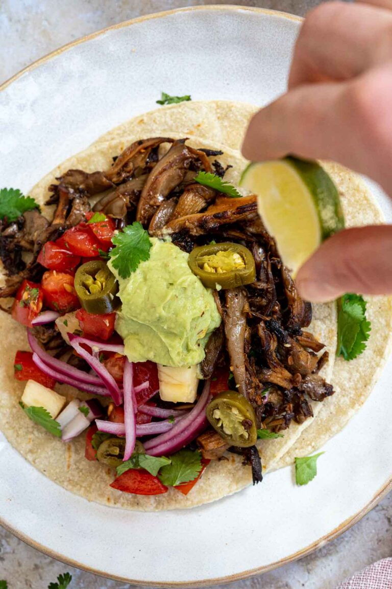 Oyster Mushroom Tacos - Six Hungry Feet